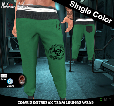 Second Life Marketplace - [ALF] Zombie Team "Shamrock" Lounge Wear